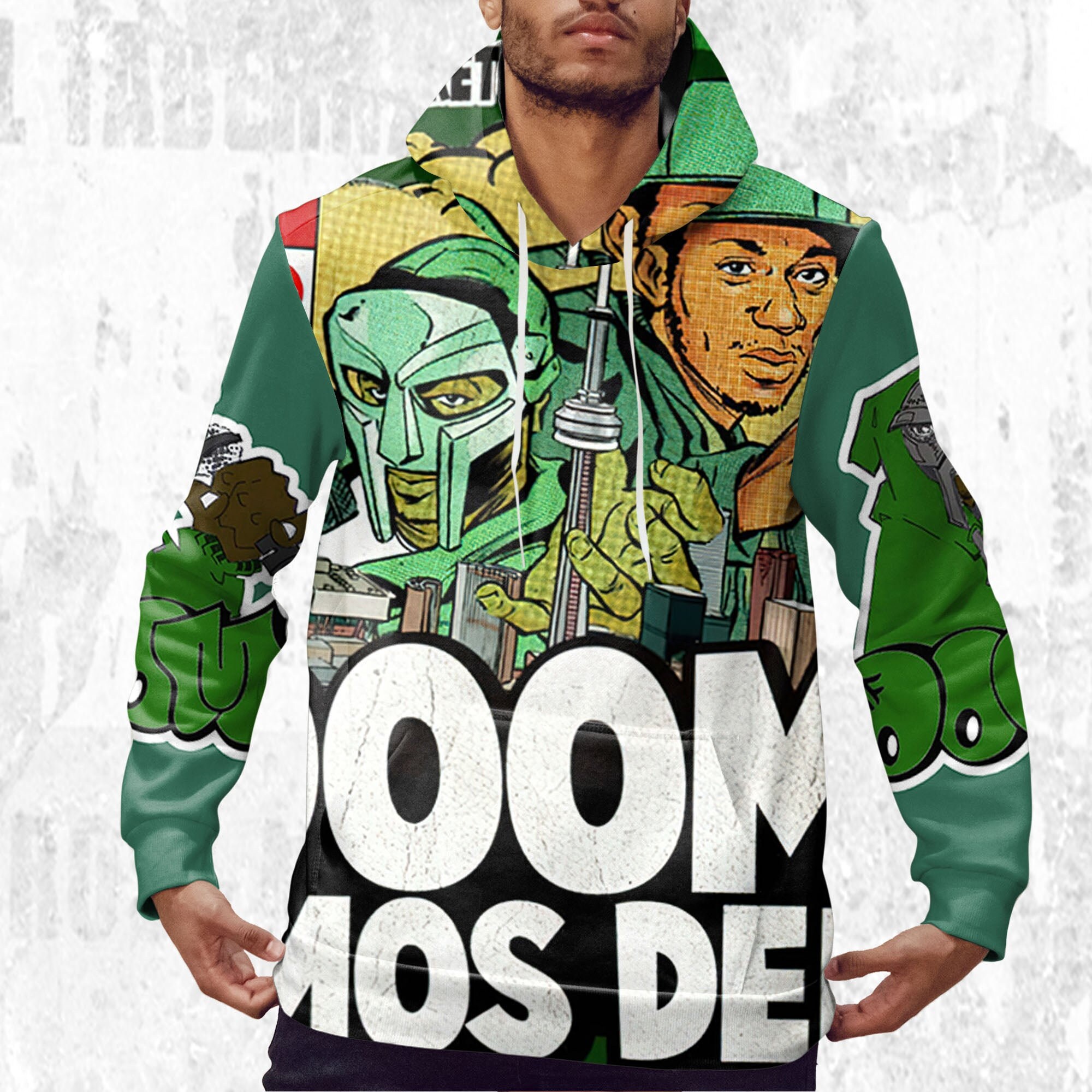 Doom Mos Def Match Hoodie 3D, Hip Hop 90s Vintage Retro Graphic Tee ...