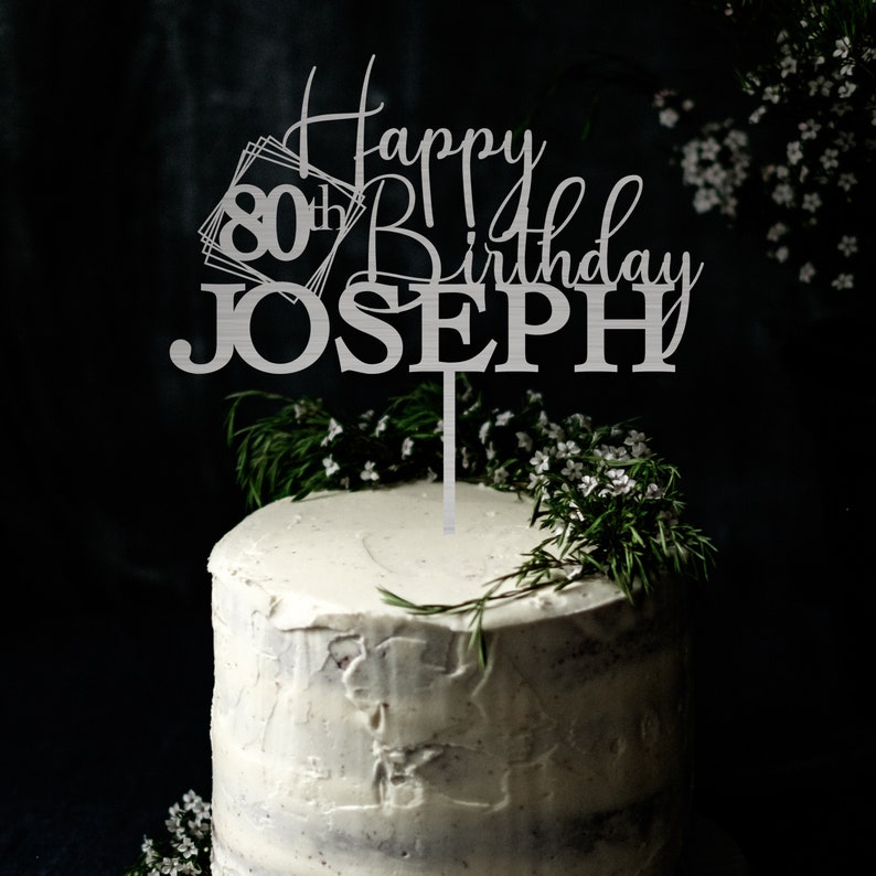 Custom Wood Birthday Cake Topper: Personalized Name, Handcrafted - Etsy