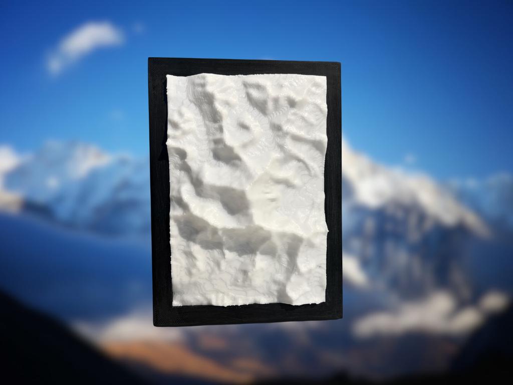 Mount Everest Roof of the World Topography of the Himalayas Map ...