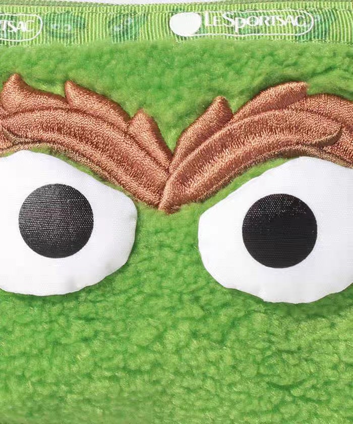 Sesame Street Elmo Cookie Monster Mrs. Grouch Fluffy Pouch Mini Bag ...