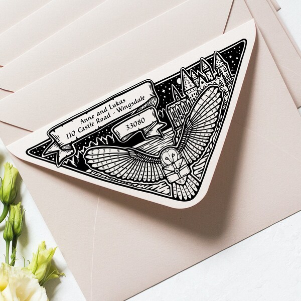 Owl Post Stamp - Etsy