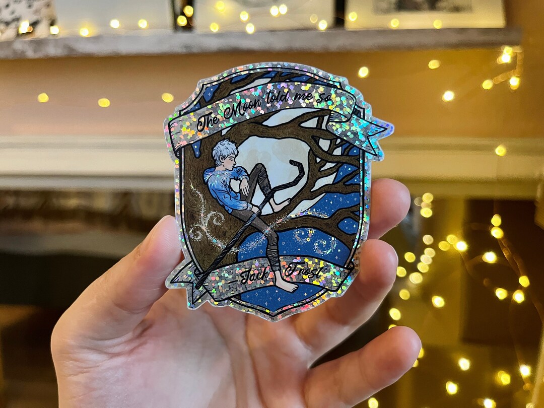 Jack Frost Glitter Holographic Sticker | Cute Sticker | Glitter Sticker ...