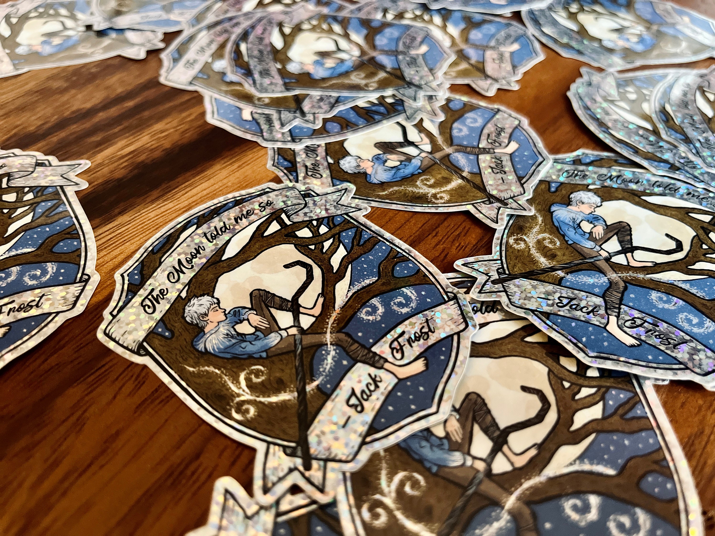 Jack Frost Glitter Holographic Sticker Cute Sticker Glitter Sticker ...