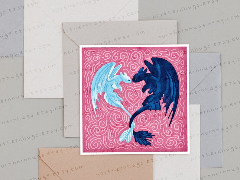 How to Train Your Dragon Mini Print Postcard Greeting Card - Etsy