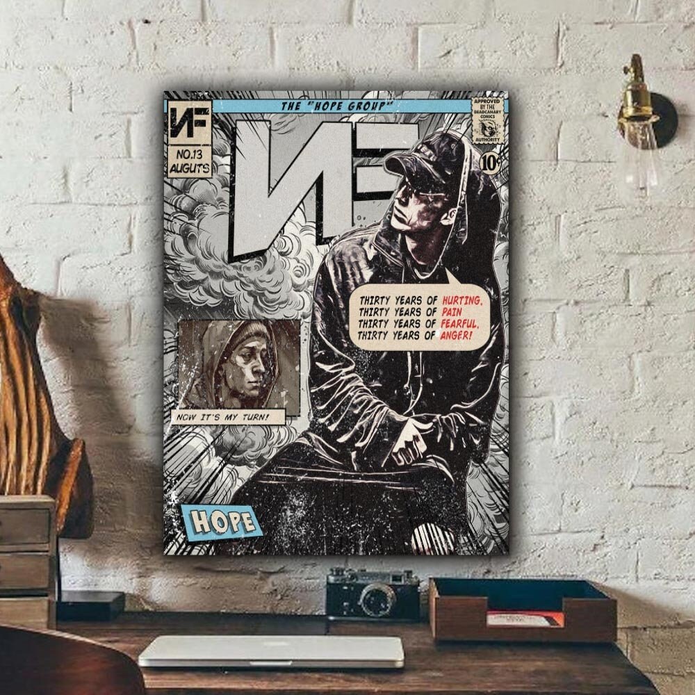 NF Comic Poster, NF Hope Tour Poster 2023 Designed & Sold By Pheasant ...