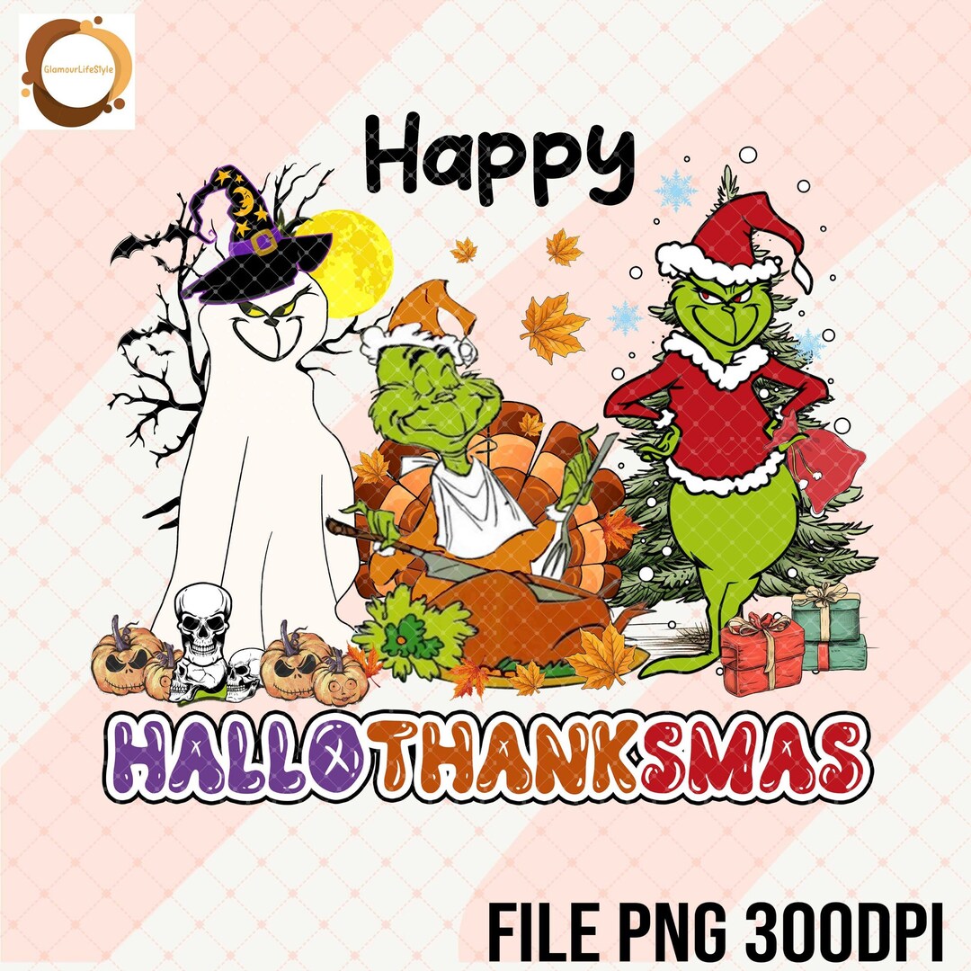 Happy Hallothanksmas Png Merry Christmas Png Halloween Png - Etsy