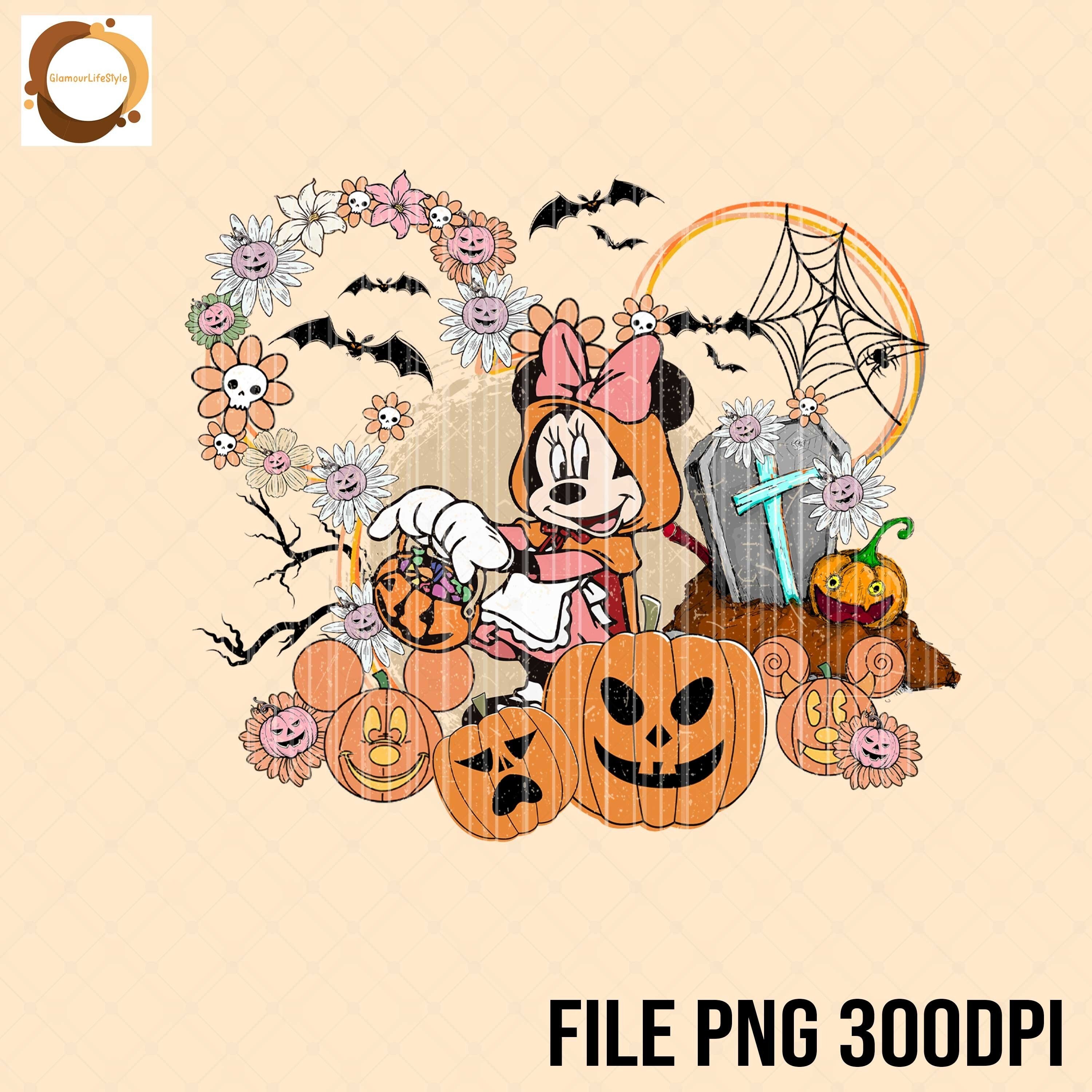 Mouse and Friends Halloween Costume Png/ Flower Retro Head Mouse ...