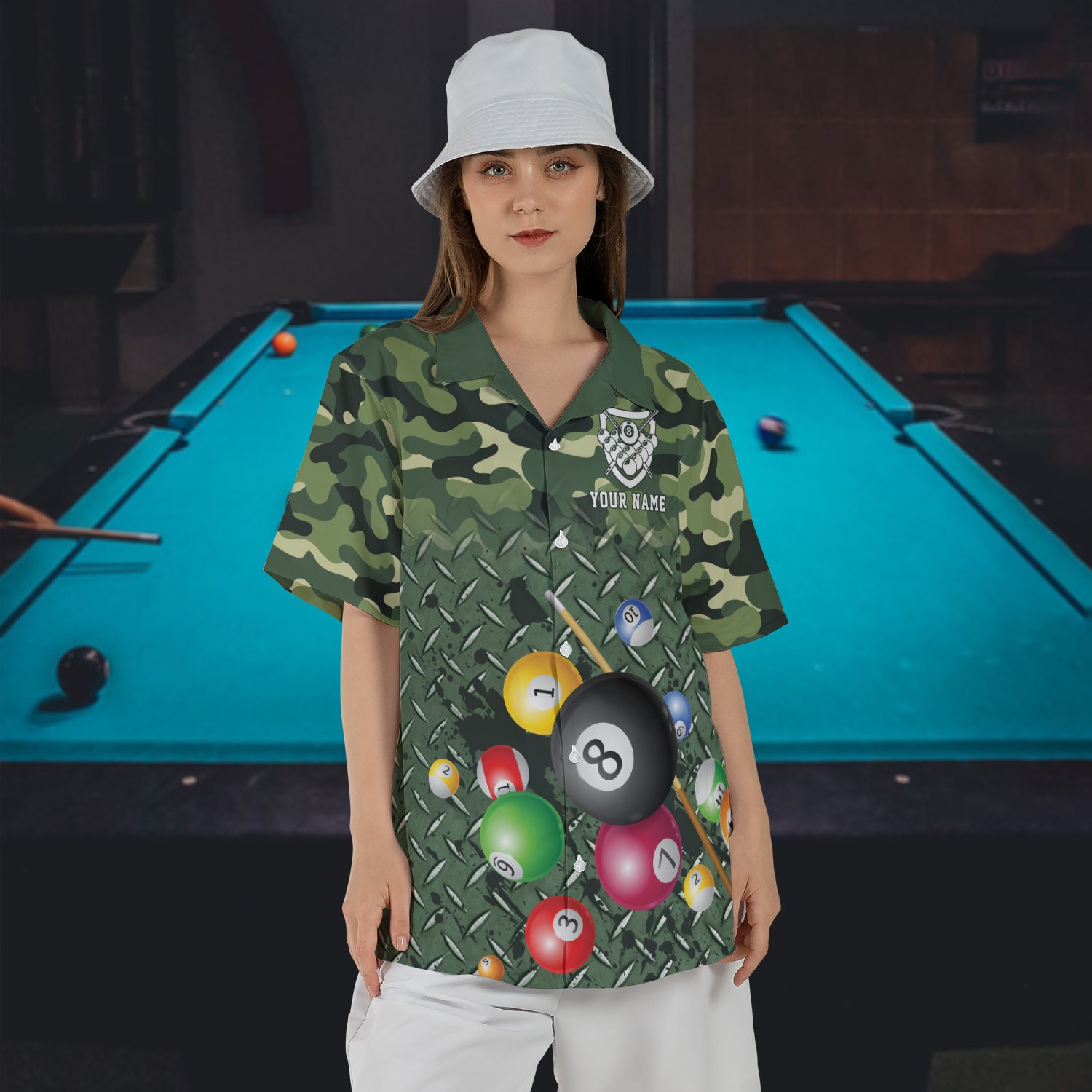 Personalized Billiards Camo Soldiers Style Hawaiian Shirt, Hawaii Shirt ...