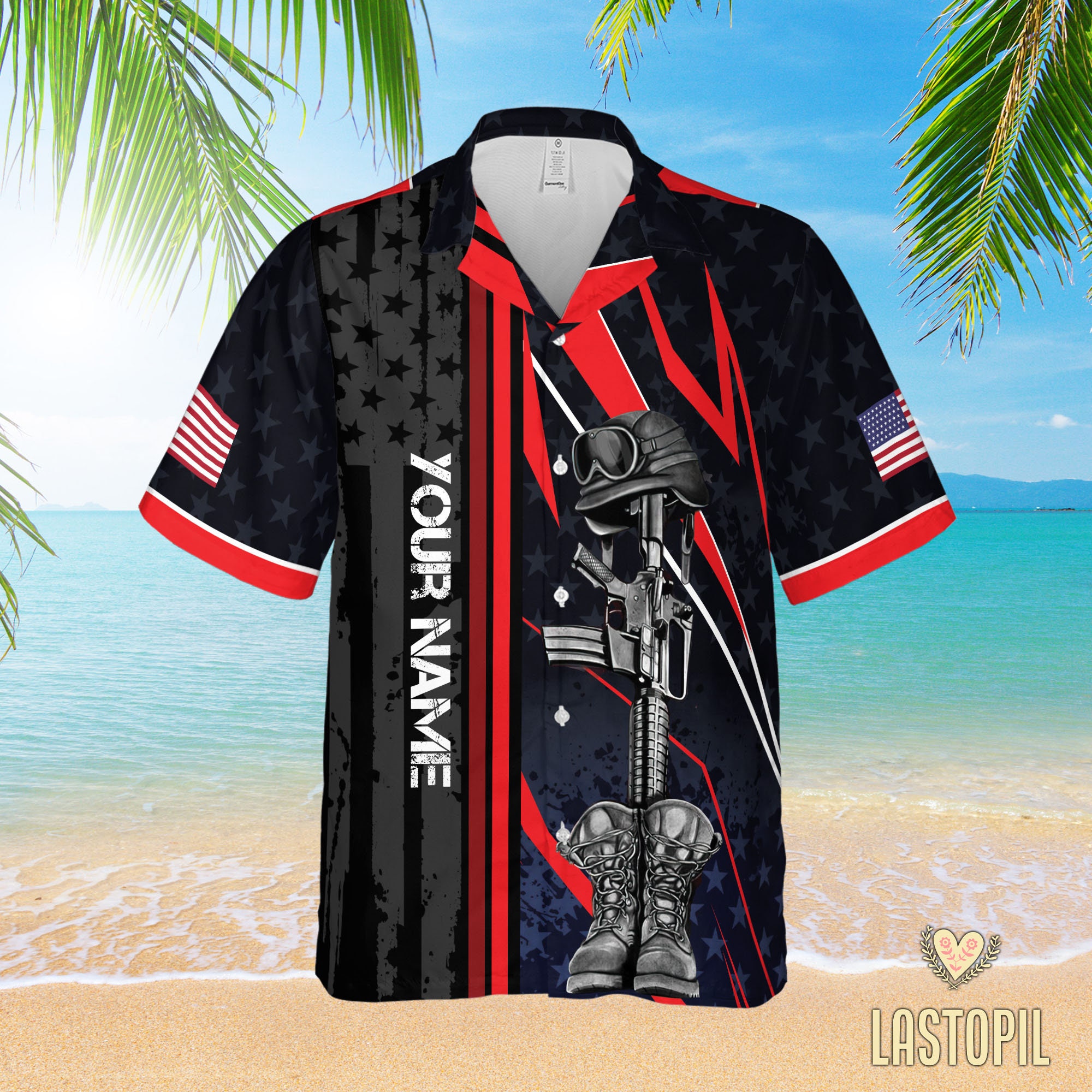 Personalized Veteran Honor the Fallen Hawaiian Shirt, Soldier Patriotic ...