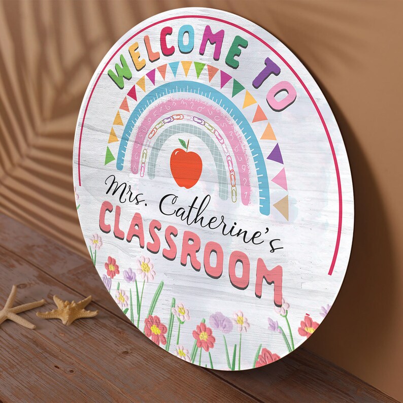 Personalized Welcome to Classroom Sign, Teacher Sign, Teacher ...