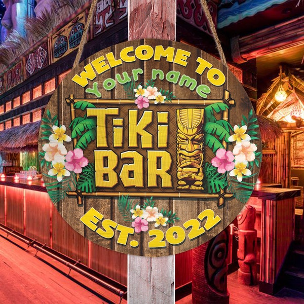 Tiki Bar Sign - Etsy