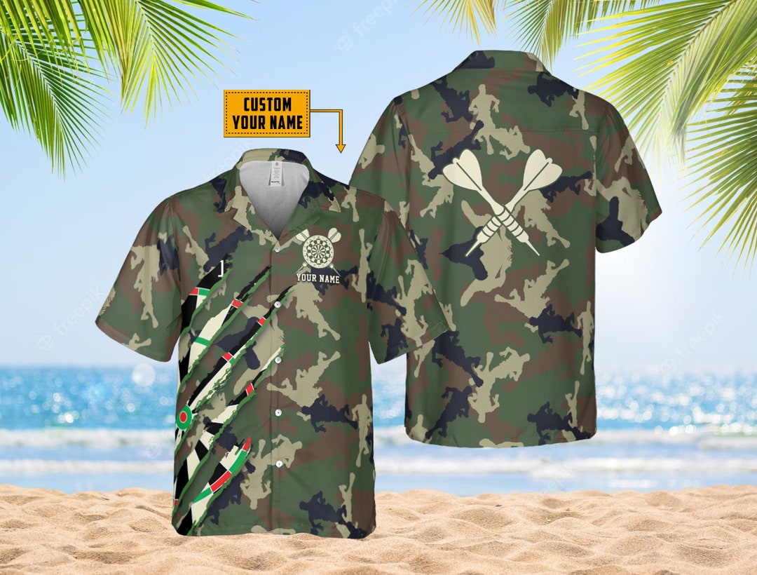 Darts Hawaiian Shirt, Darts Shirt, Army Dart Hawaii Shirt, Darts Club ...