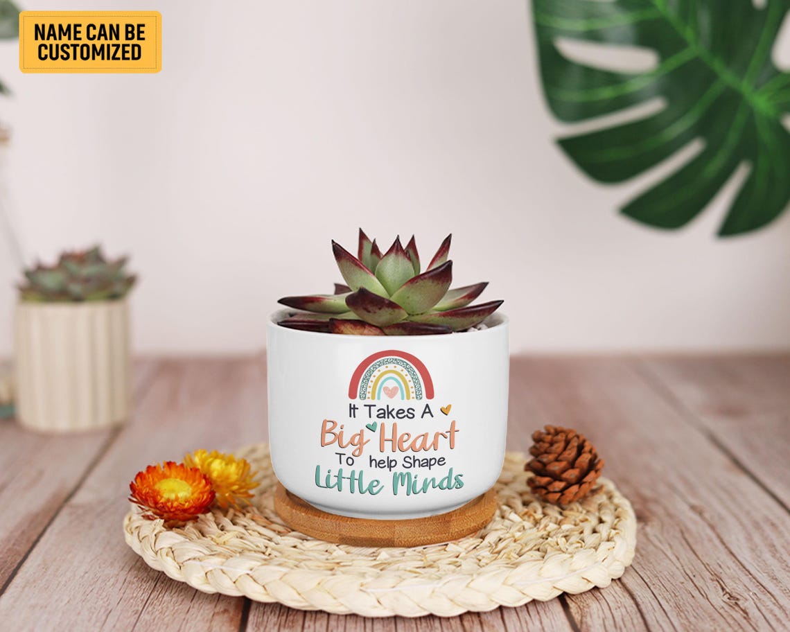 Personalized Teacher Thank You Plant Pot Teacher Gift Thank You Teacher ...