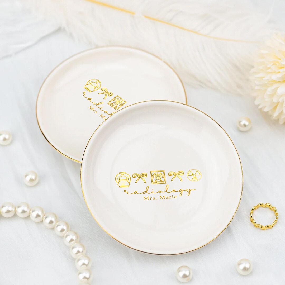 Personalized Name Radiology Jewelry Tray Dish, Xray Tech Trinket Dish ...