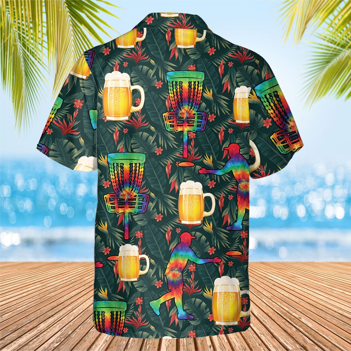 Personalized Beer and Disc Golf Hawaiian Shirt Drink Beer Disc Golf ...