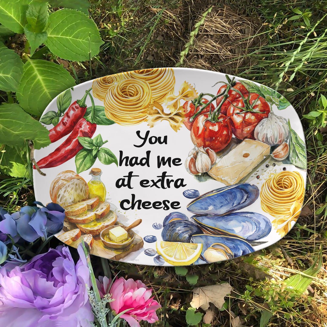 Custom Serving Plate, Funny Pasta Quote Platter, Pasta Serving Tray ...