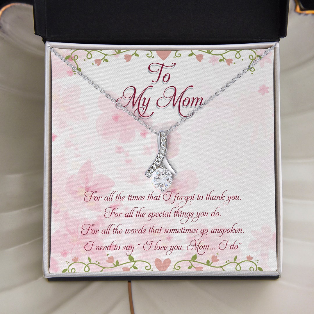 Loving Poem to My Mom Necklace, Mother Necklace, Mom and Daughter ...