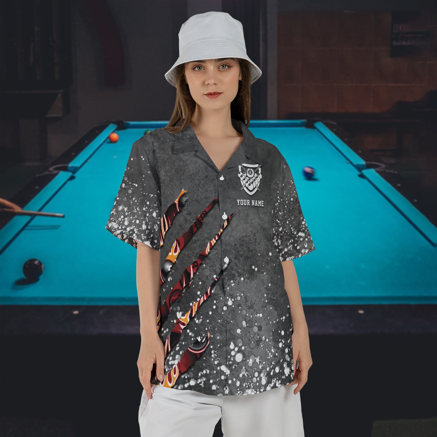 Personalized Billiards Paint Splash Hawaiian Shirt, Hawaii Shirt for ...