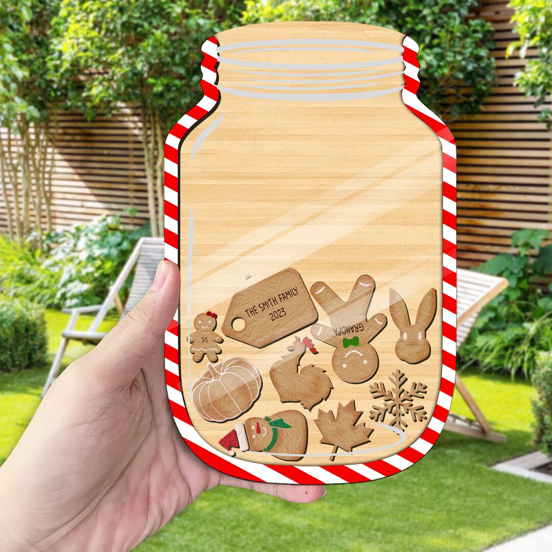 Ginger Bread Reward Jar With Family Charm, Ginger Cookie Family Reward Jar, Encouragement ...