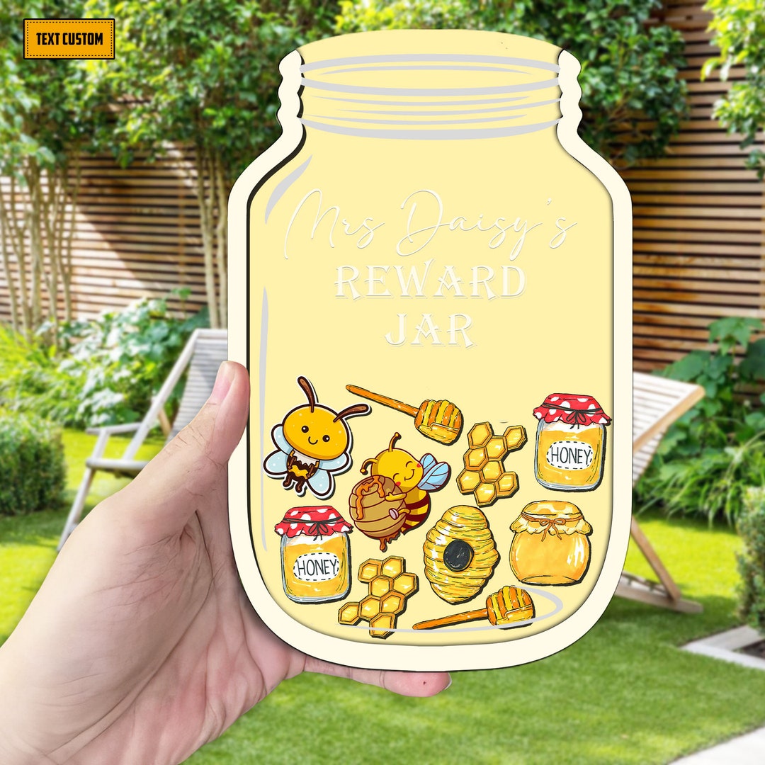 Fresh Honey Reward Jar With Bee Charm, Bee Family Reward Jar ...