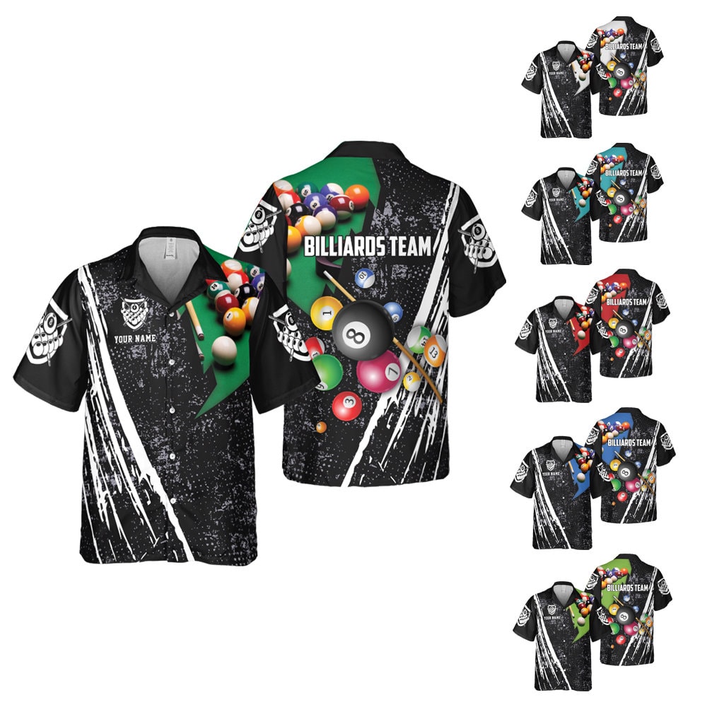 Personalized Billiards Team Hawaiian Shirt, Gifts for Bachelor Party ...