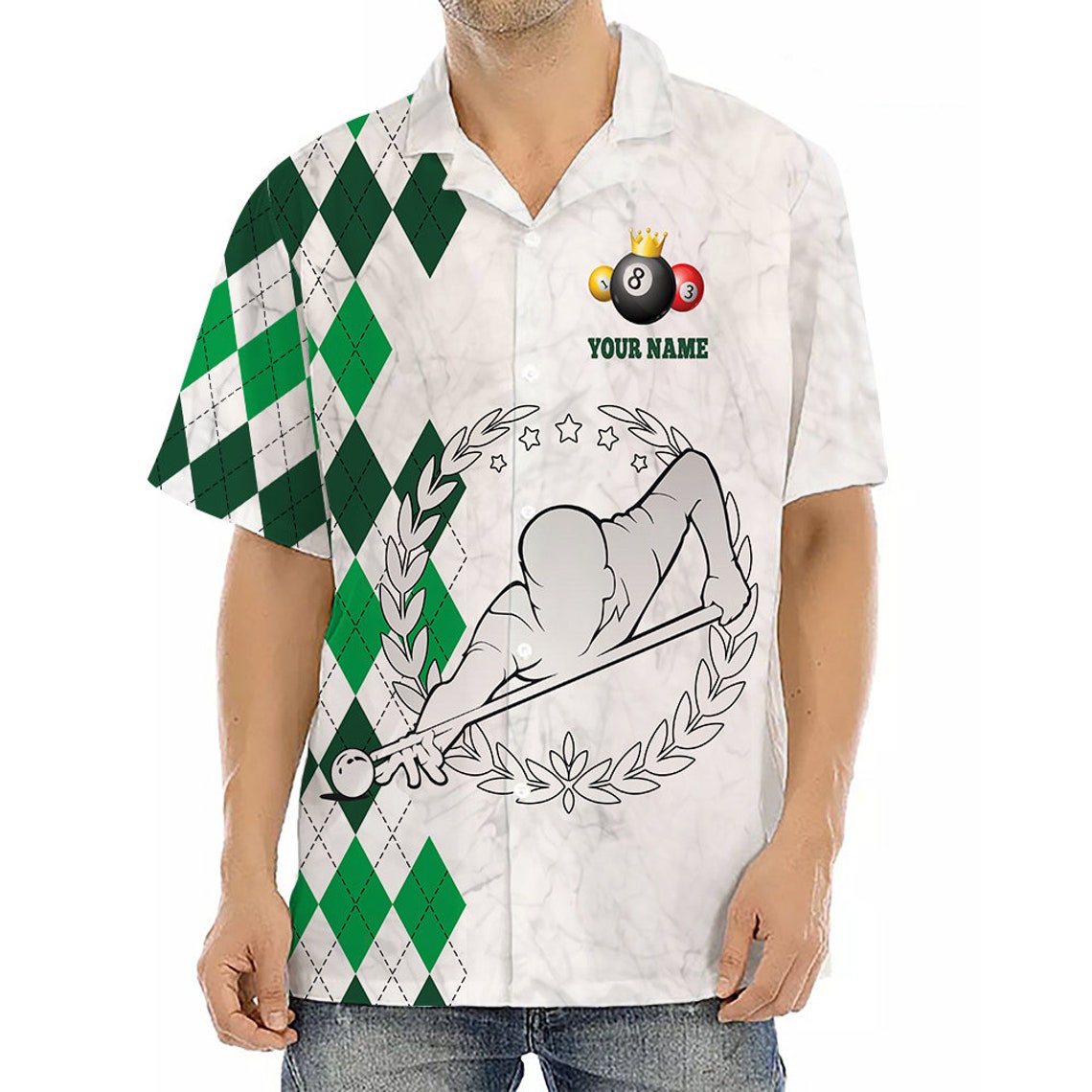 Billiard Club Hawaiian Shirt, Billiard Aim Shoot Swear Repeat Hawaii ...