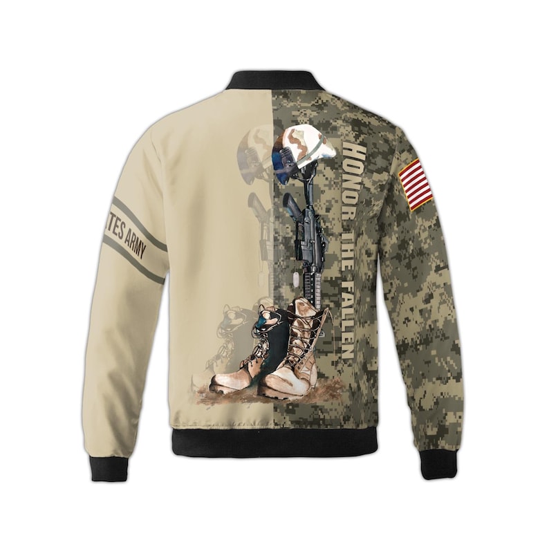 US Army Veteran Honor Jacket, Military Bomber Jacket for Men, Army ...