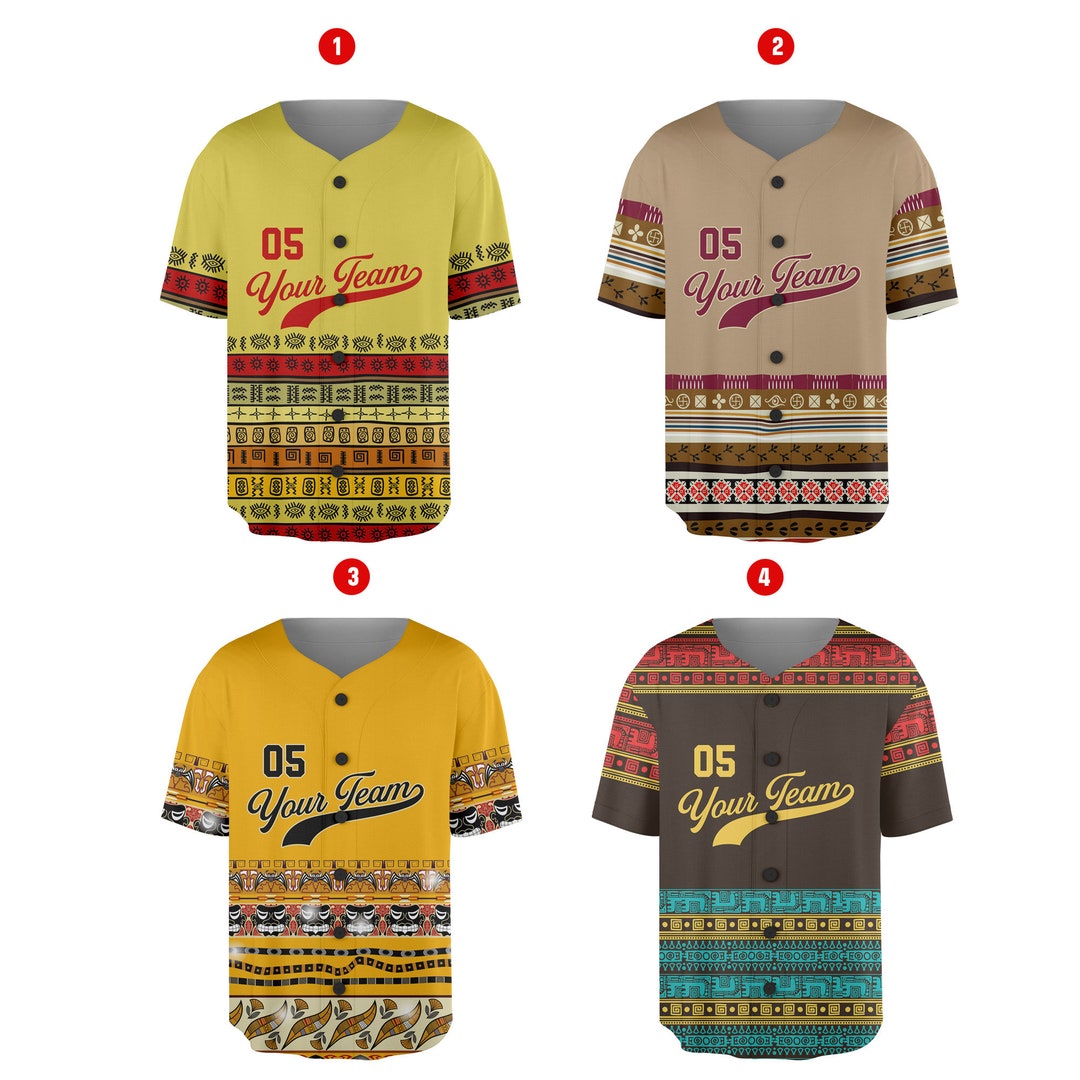 Personalized Indian Native American Baseball Jersey Navajo Shirt Tribal ...