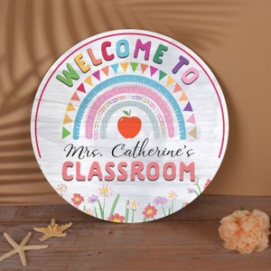 Personalized Welcome to Classroom Sign, Teacher Sign, Teacher ...