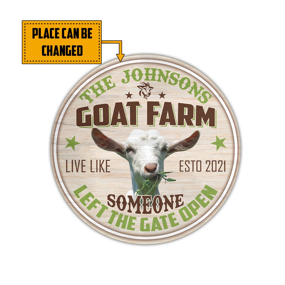 Goat Farm Sign, Farm House Wooden Sign, Goat Ranch Metal Sign, Custom ...