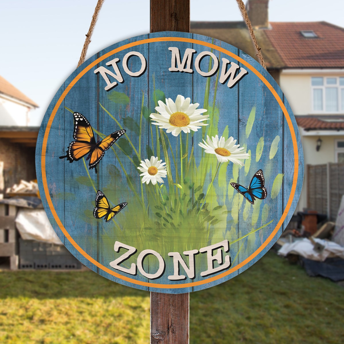 No Mow Zone Sign, Welcome Pollinators Sign, She Shed Wood Sign, Cottage ...