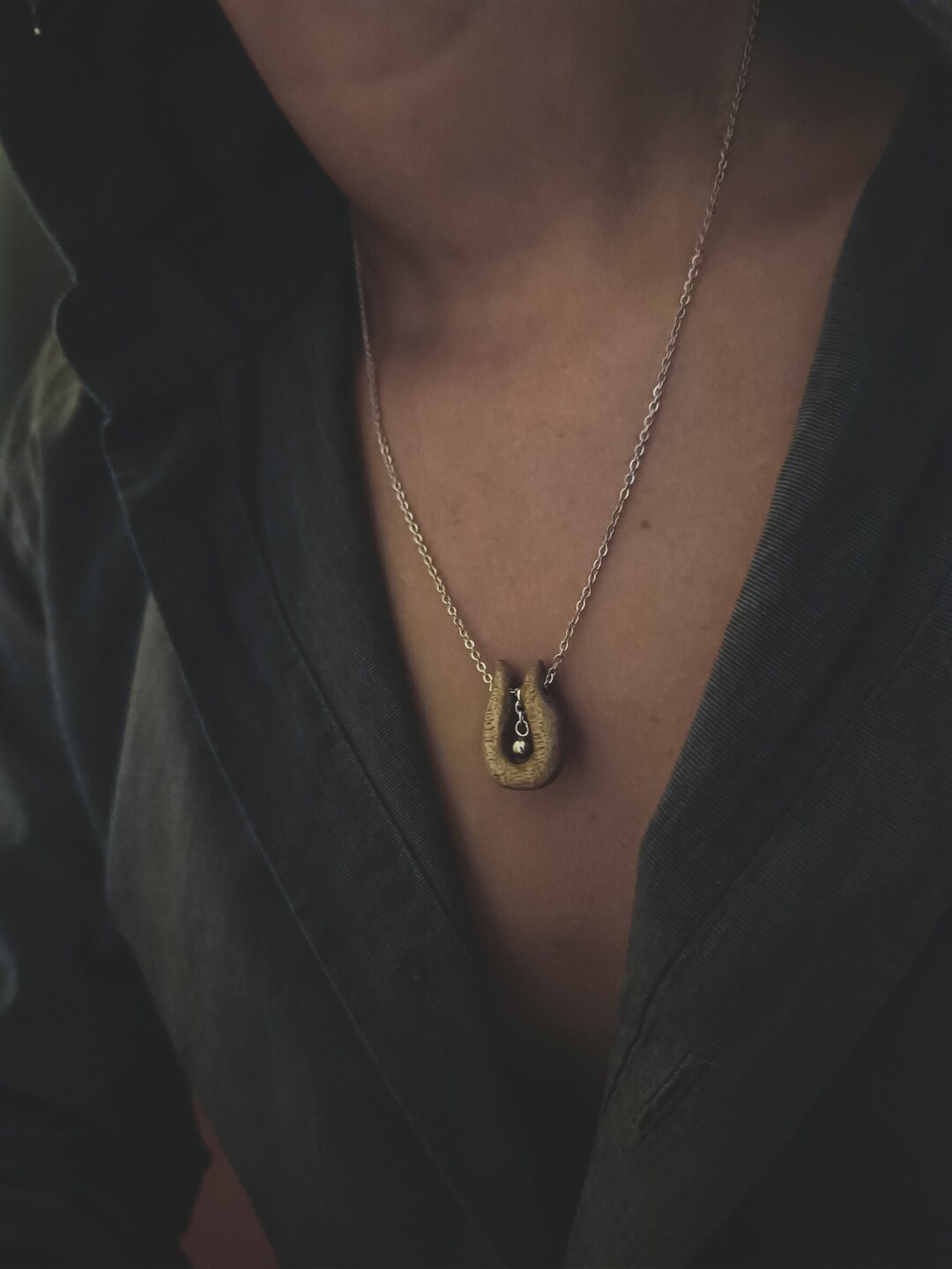 Wooden Necklace Lyra - Etsy