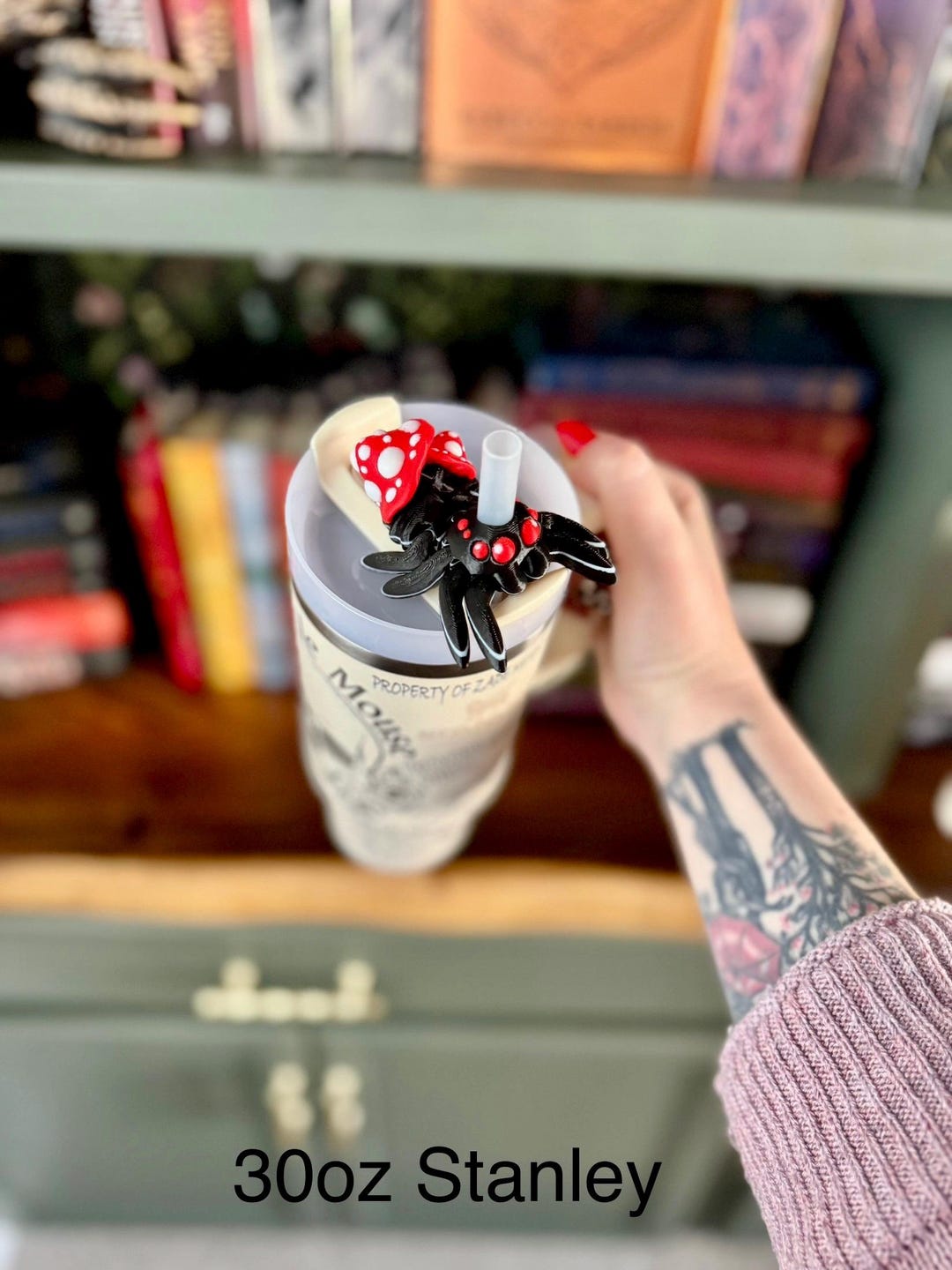 Mushroom Spider Stanley Straw Topper | Mushroom | 3d Printed Spider ...