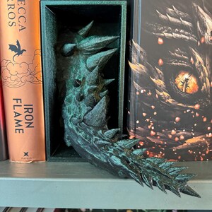 Dragon Book Nook | Dragon Guardian | 3d Printed Dragon | Fantasy Book ...
