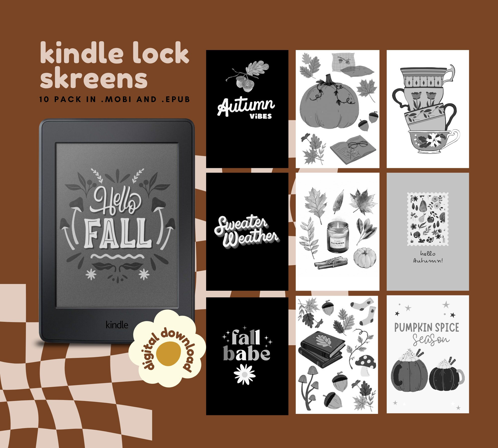 10 Fall / Autumn Kindle Lock Screens, Paperwhite Lock Screen, Kindle ...