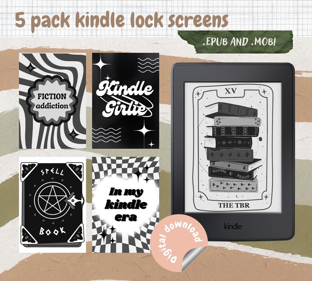 5 Kindle Lock Screens, Paperwhite Lock Screen, Kindle Screen Saver ...