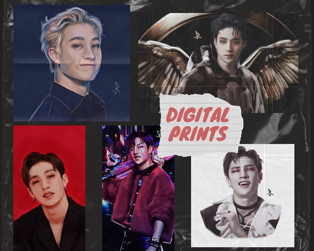 Bang Chan Set! Stray Kids Prints, DIGITAL DOWNLOAD! Kpop Art Print ...