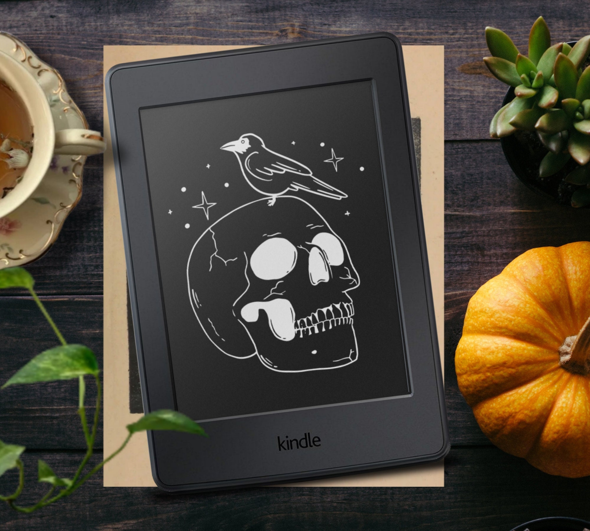 6 Kindle Halloween Lock Screens, Paperwhite Lock Screen, Kindle Screen ...