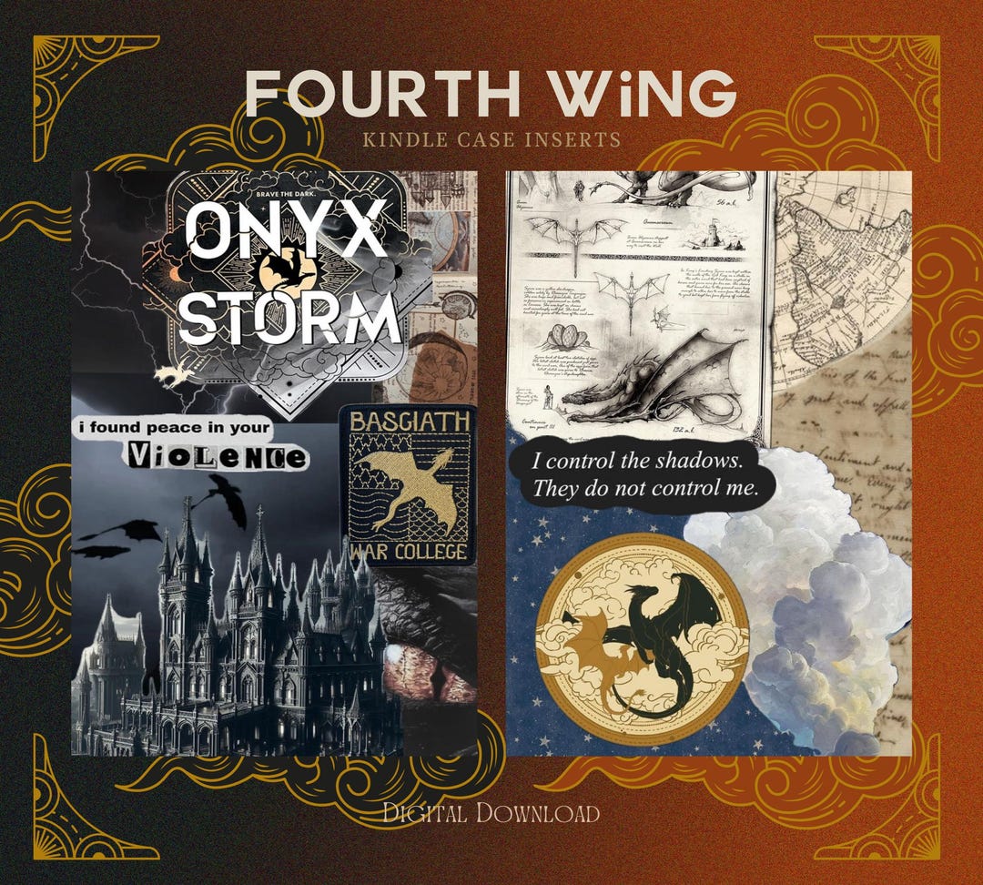 Fourth Wing Kindle Insert for Clear Case New Kindle - PRINTABLE ...