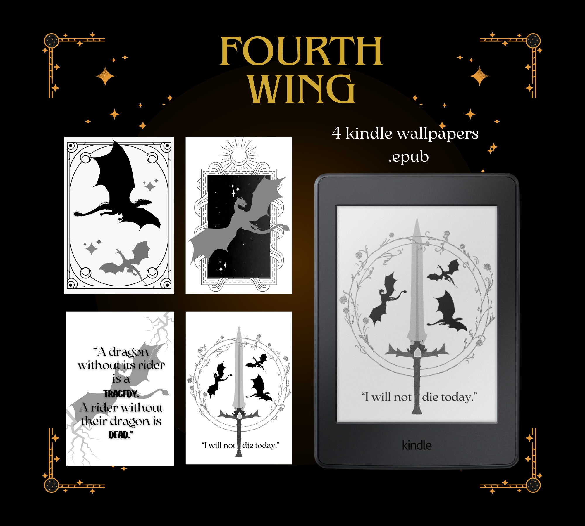 Fourth Wing Book 4 Kindle Wallpapers Paperwhite Lock Screen, Kindle ...