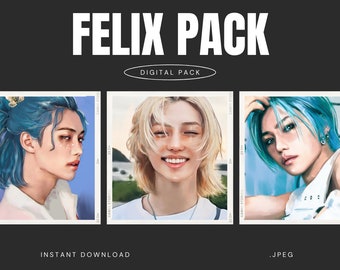 Felix Set Stray Kids Printable Wall Art DIGITAL DOWNLOAD - Etsy