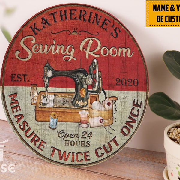 Sewing Room Sign Personalized - Etsy