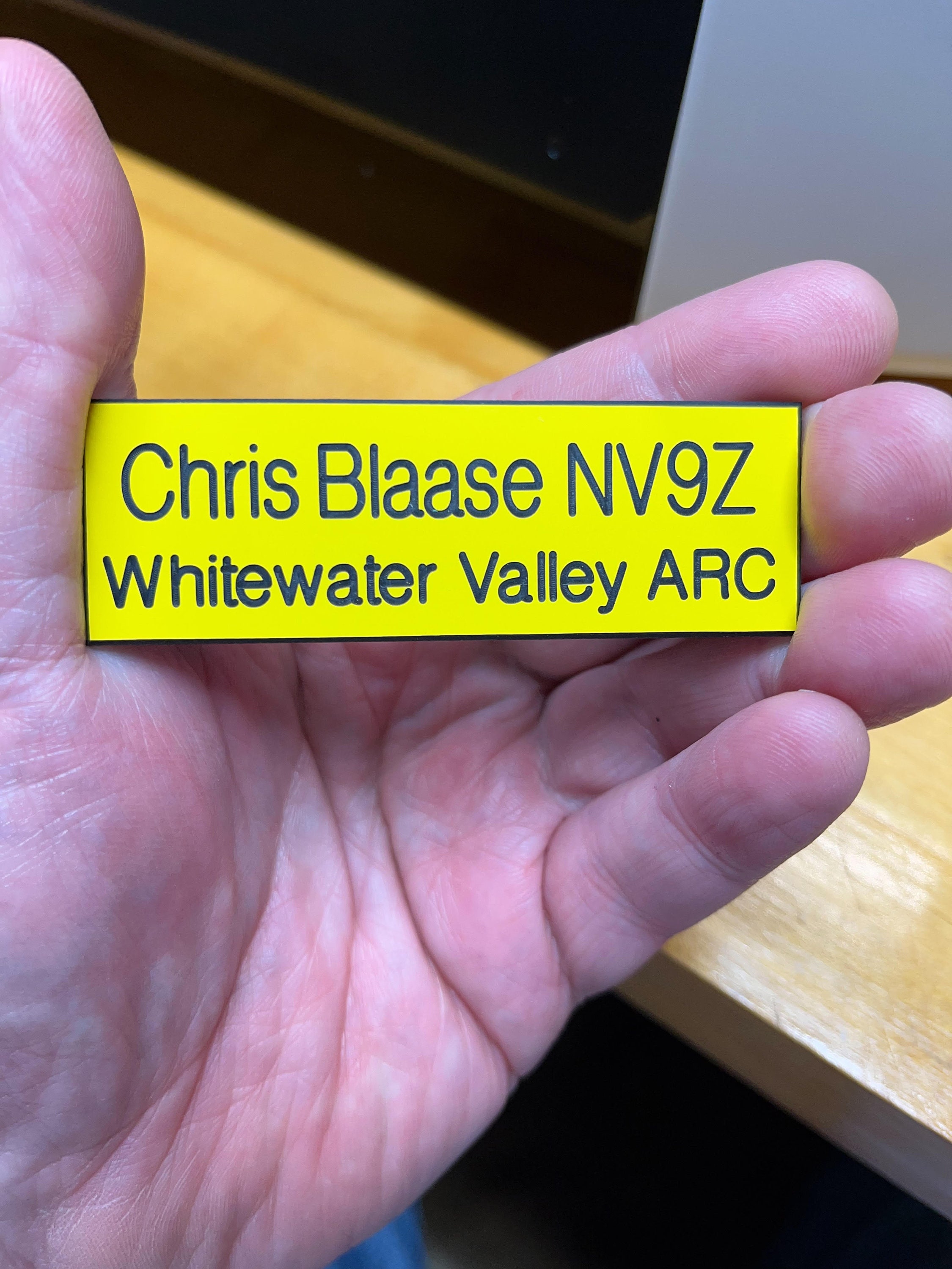 Custom Engraved Ham Radio Name Badges - Etsy