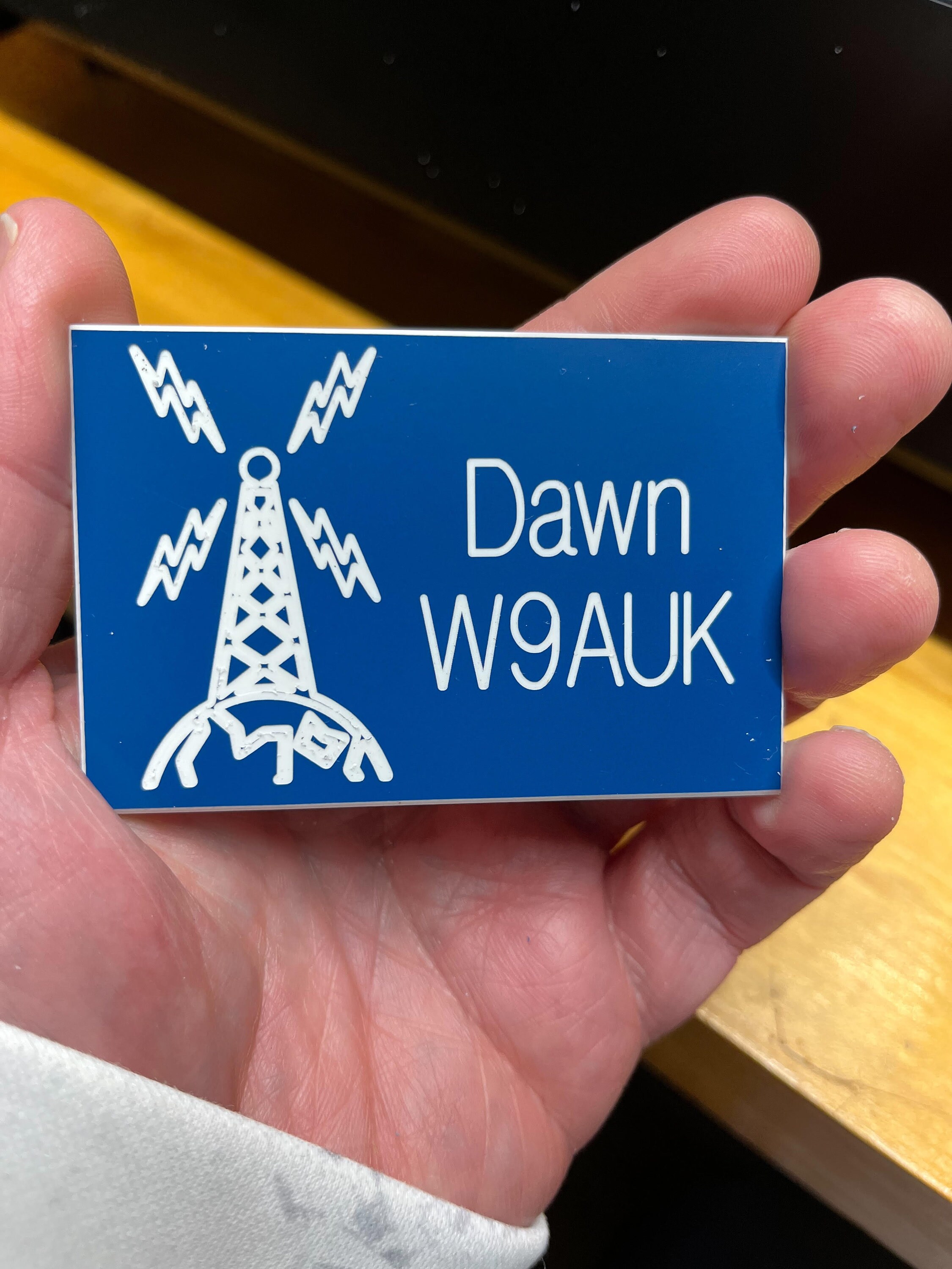 Custom Engraved Ham Radio Name Badges - Etsy