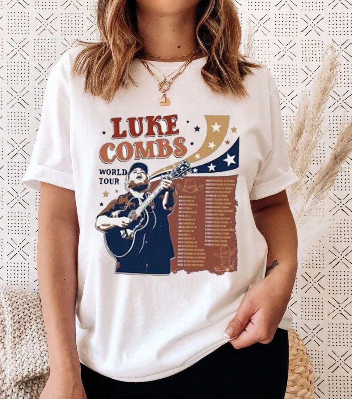 Original Luke Combs World Tour 2023 Official Shirt Luke Combs Etsy