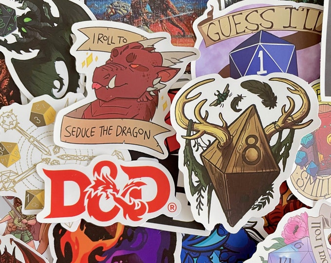 50pcs Dnd Stickers Vinyl Decal Dungeons and Dragons Sticker Pack, Matte ...