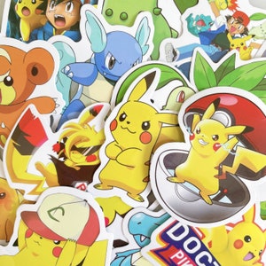 50pcs Cute Pokemon Stickers Vinyl Decal Pokemon Sticker Pack, Glossy ...