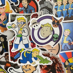 50pcs Fallout Stickers Vinyl Decal Vault Boy Sticker Pack, Matte Finish ...