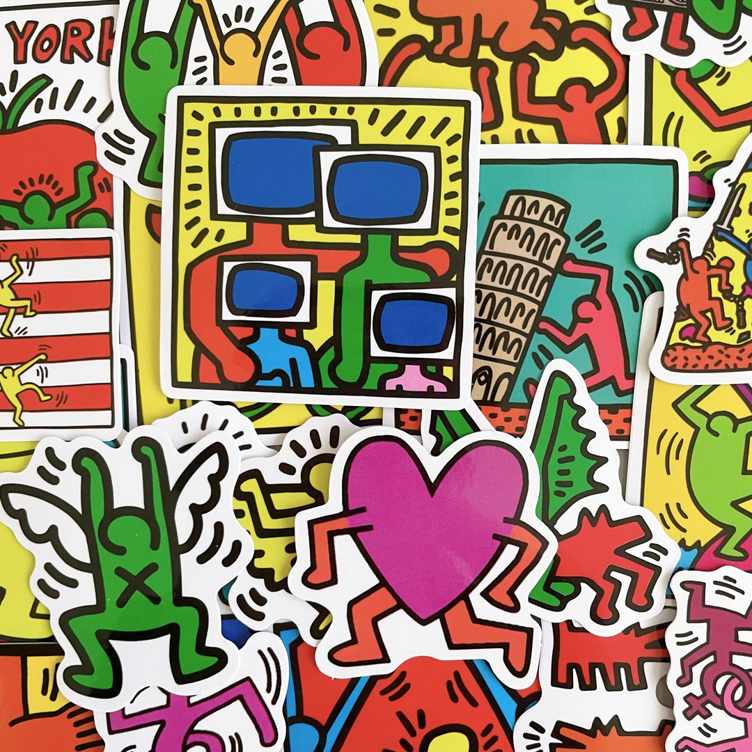 50pcs Keith Haring Stickers Vinyl Decal Keith Haring Sticker Pack ...