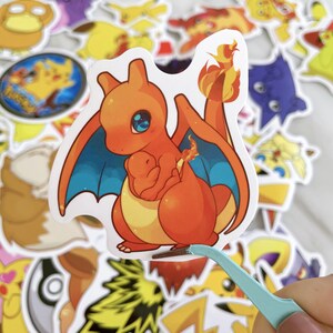 50pcs Cute Pokemon Stickers Vinyl Decal Pokemon Sticker Pack, Glossy ...